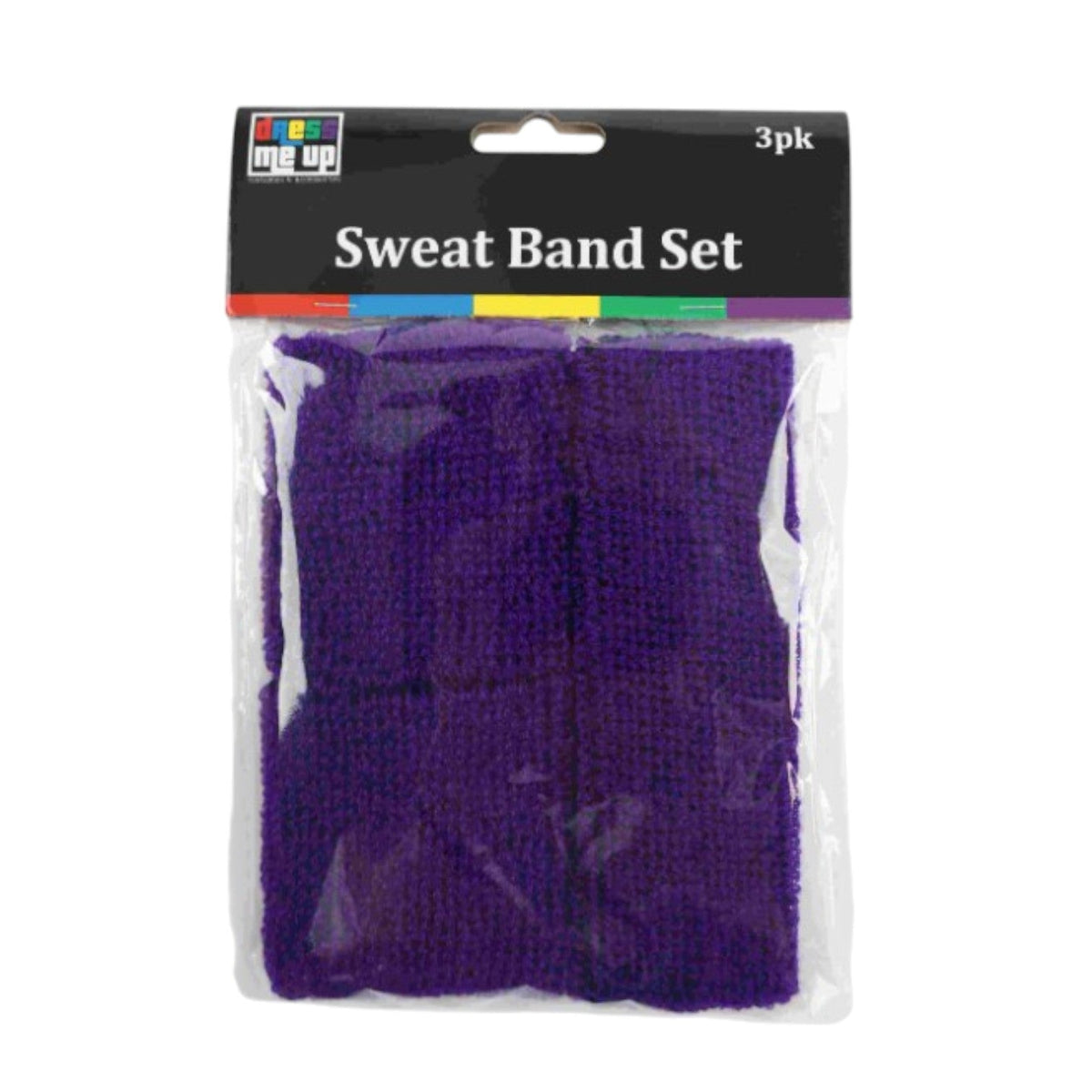 Sweat Band Set Purple 3pc | Costumes | Red Dot