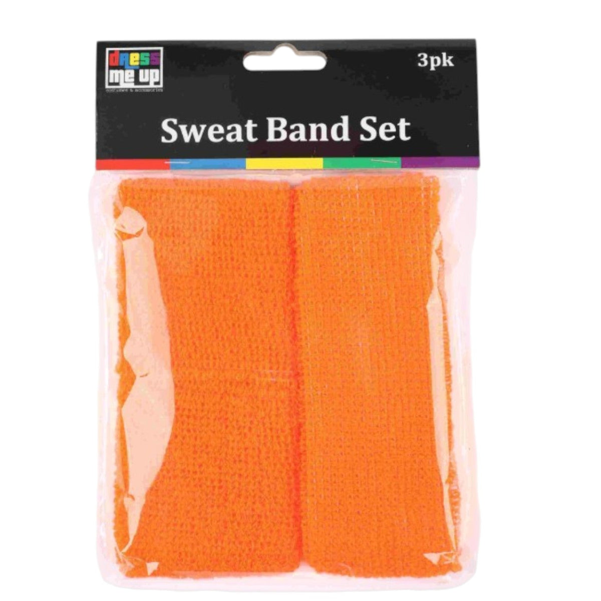 Sweat Band Set Orange 3 Piece | Costumes | Red Dot