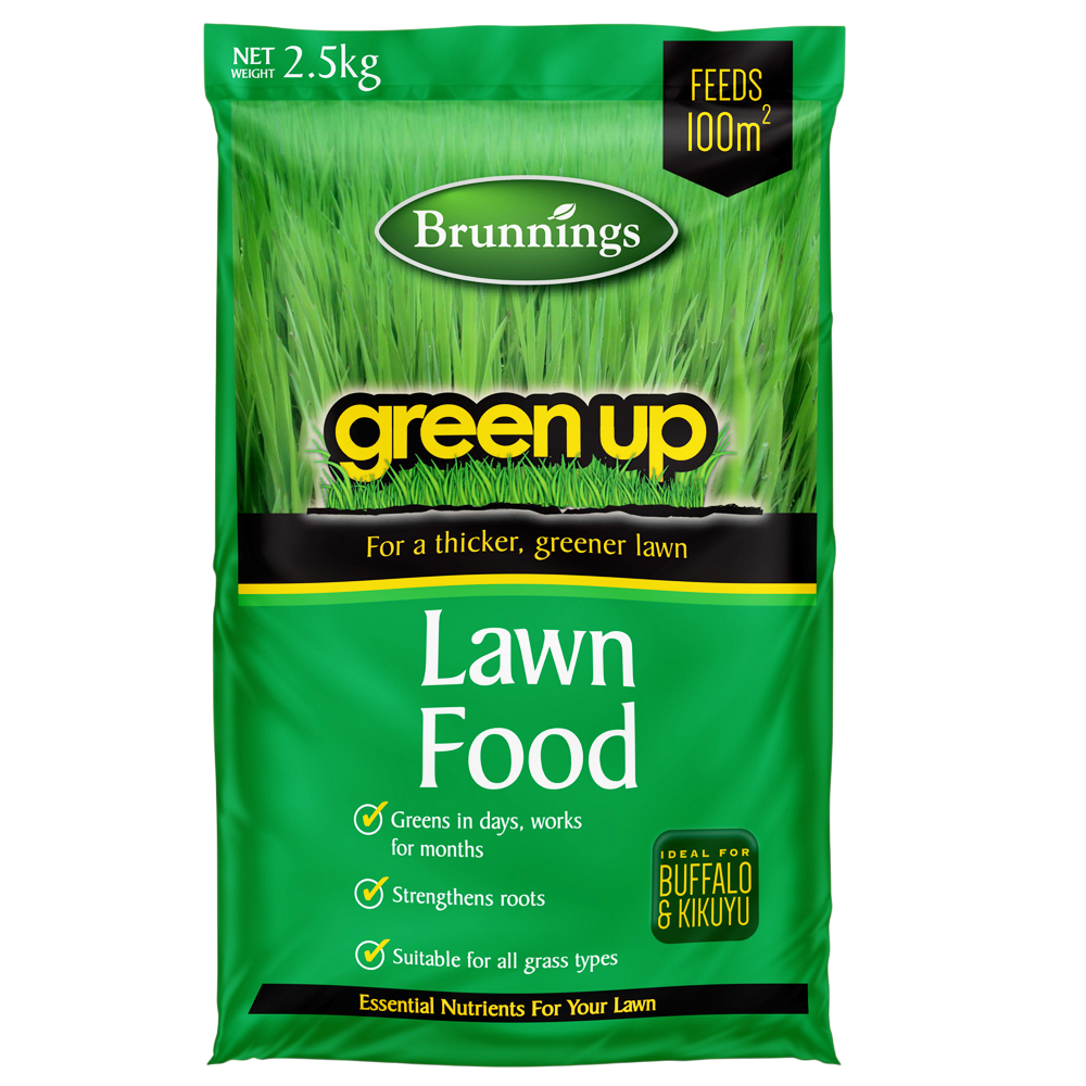 Brunnings Green Up Lawn Food 2.5kg – Red Dot