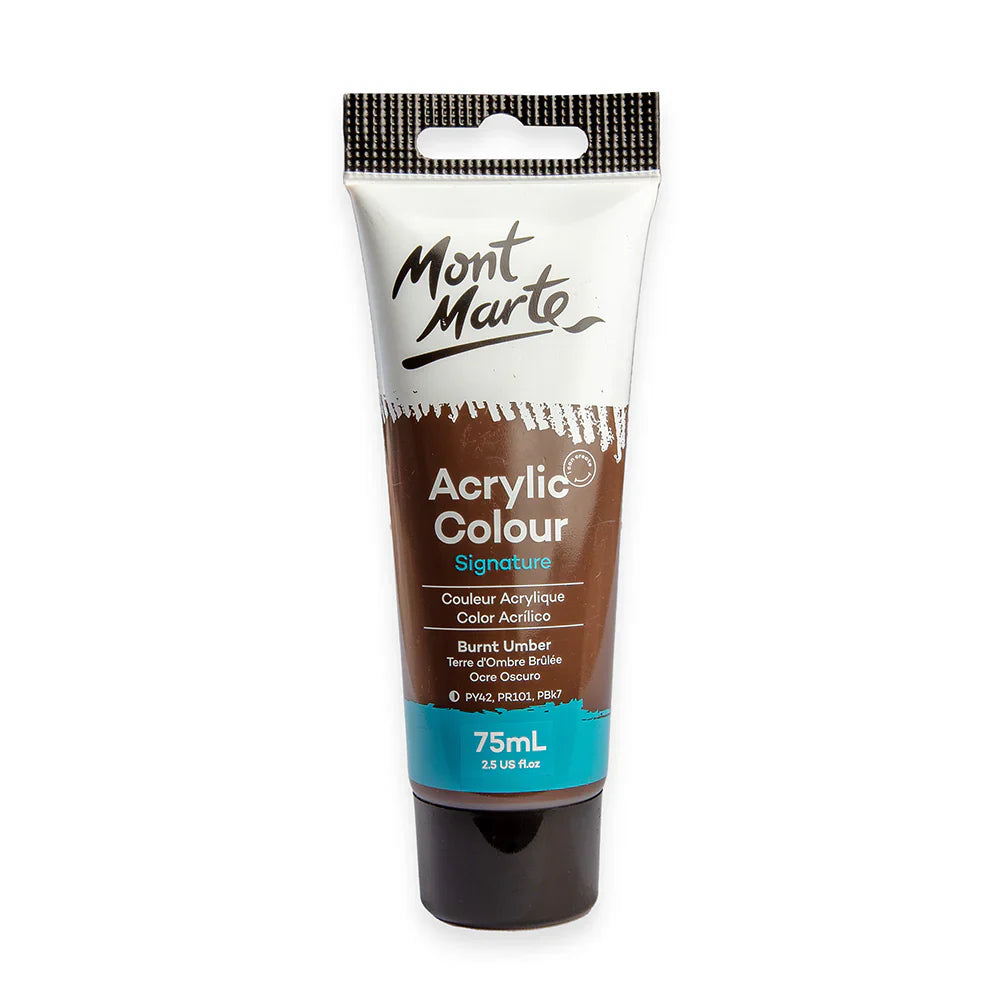 Acrylic Burnt Amber 75ml | Art Supplies | Red Dot