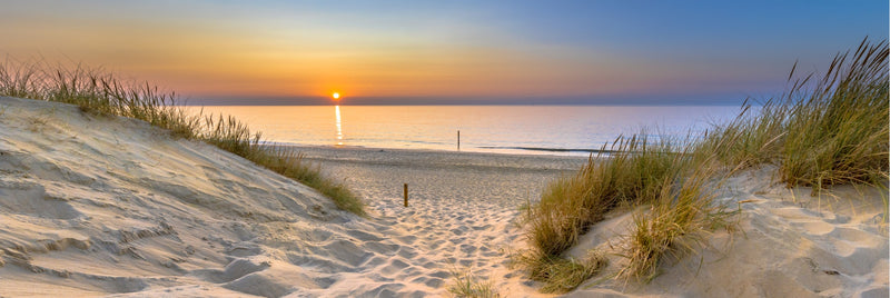 Sunset View at the Dune Beach | Framed Prints | Red Dot